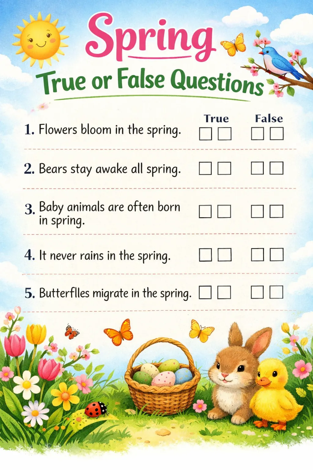 121+ Spring True or False Questions and Answers to Play with Friends ...